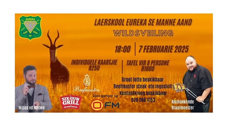 Kimberley: Bespreek vir manne-aand en wildsveiling! | OFM