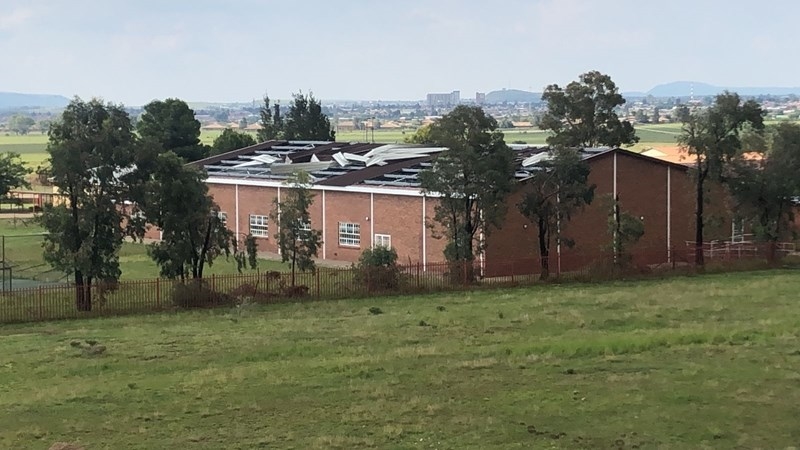Free State school repaired to mark matric papers after hailstorm damage ...