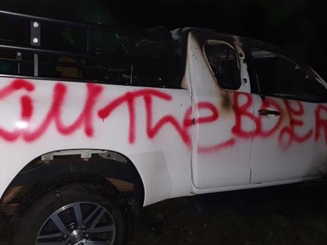 Farmer’s bakkie vandalized and set alight in NW | OFM