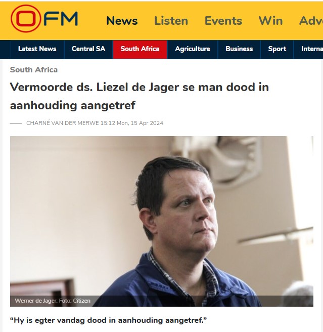 ‘liezel Se Saak Sal Nie Saam Met Beskuldigde Sterf Nie Ofm