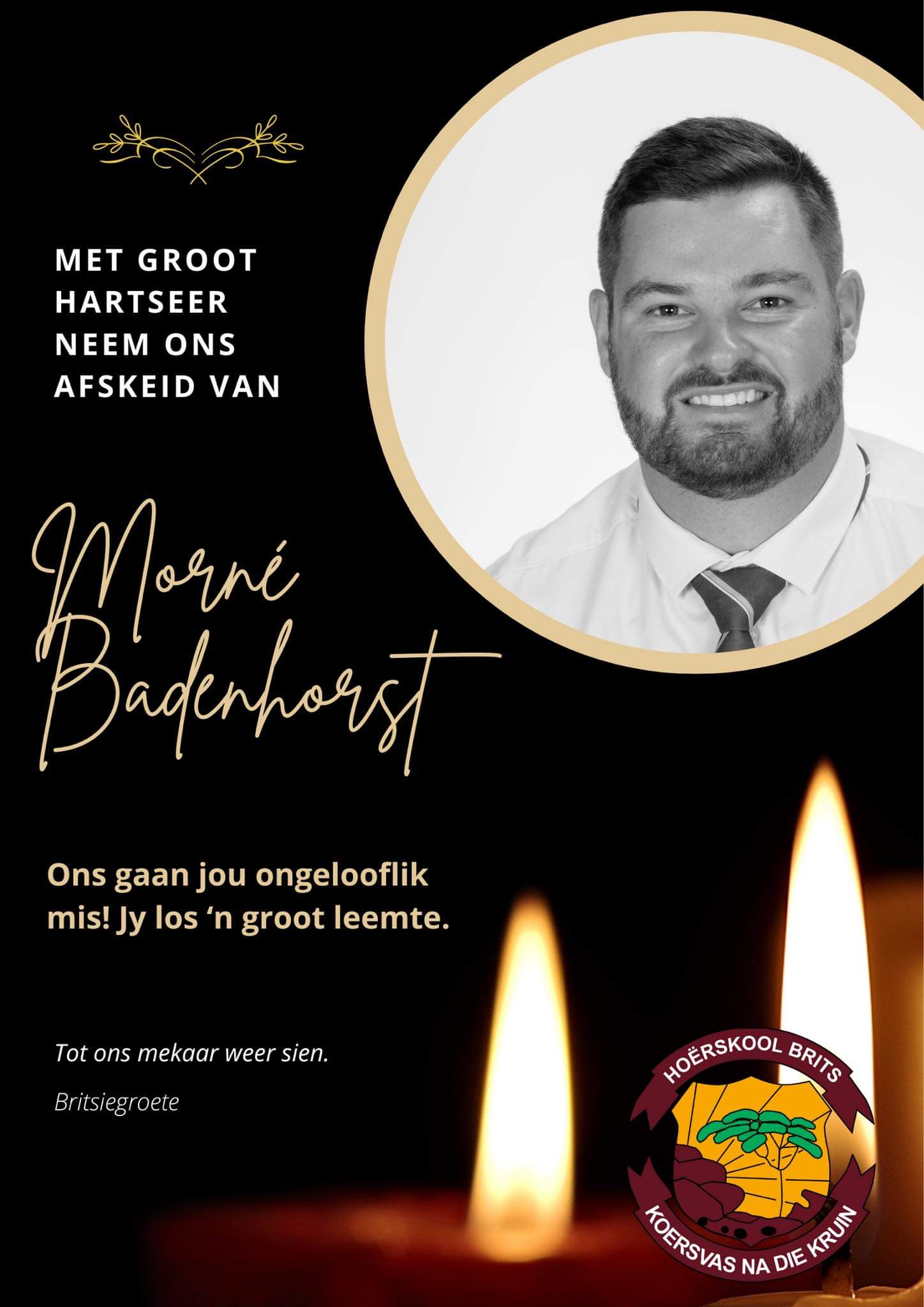 Onderwyser van Brits Maandag gegroet | OFM